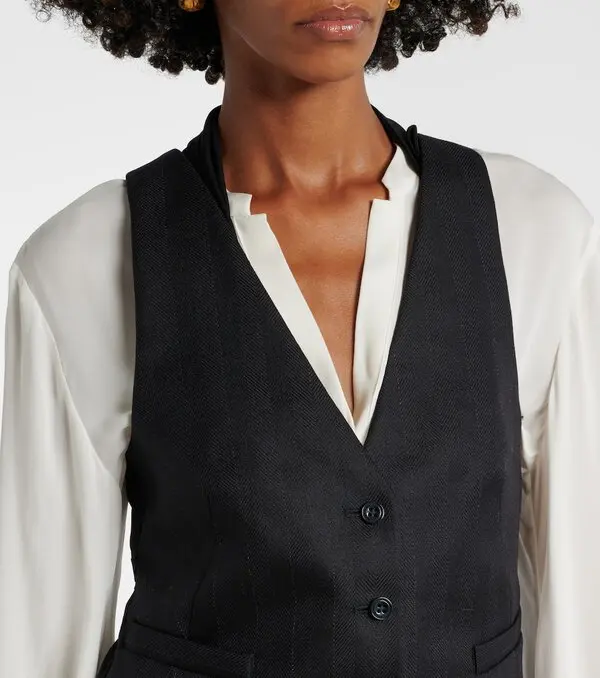Dorothee Schumacher Pinstripe Wool Vest