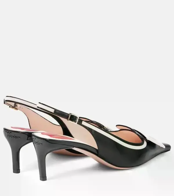 ROGER VIVIER Viv' Canard Slingback Pumps - Black