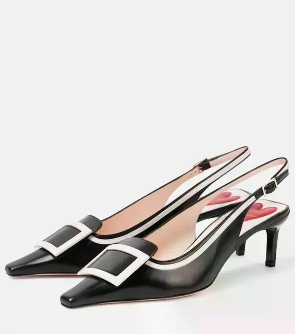 ROGER VIVIER Viv' Canard Slingback Pumps - Black