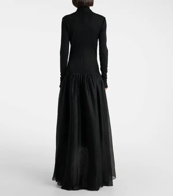 jacques wei gathered maxi dress Jacques Wei Gathered Maxi Dress In Black - 20% Off