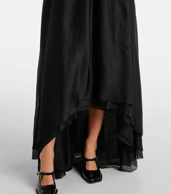 jacques wei gathered maxi dress Jacques Wei Gathered Maxi Dress In Black - 20% Off