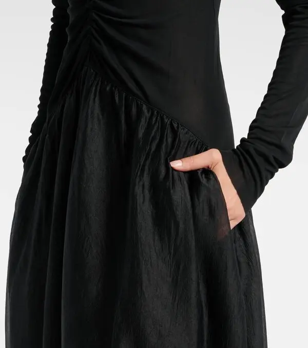 jacques wei gathered maxi dress Jacques Wei Gathered Maxi Dress In Black - 20% Off