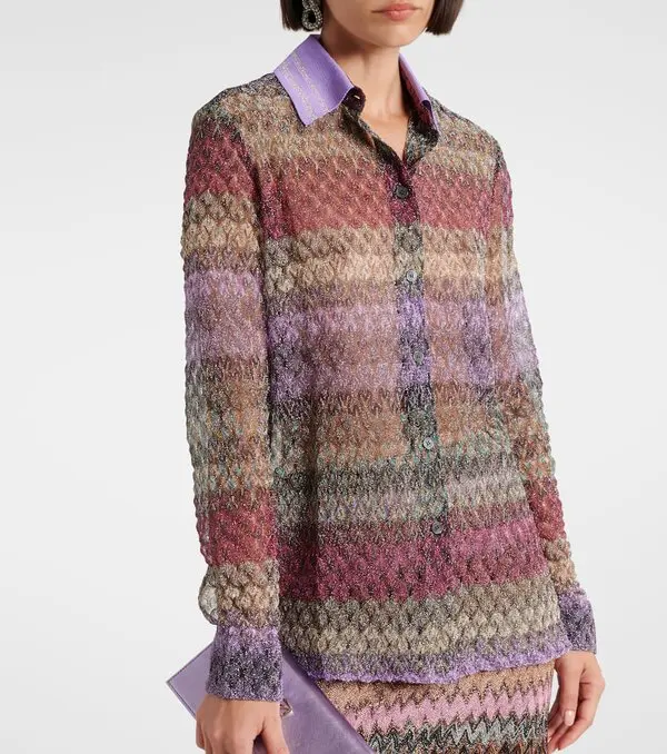 Missoni Striped Lamé Shirt