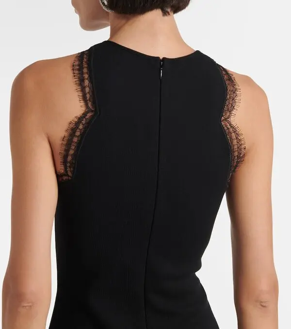 Giambattista Valli Lace-trimmed Midi Dress