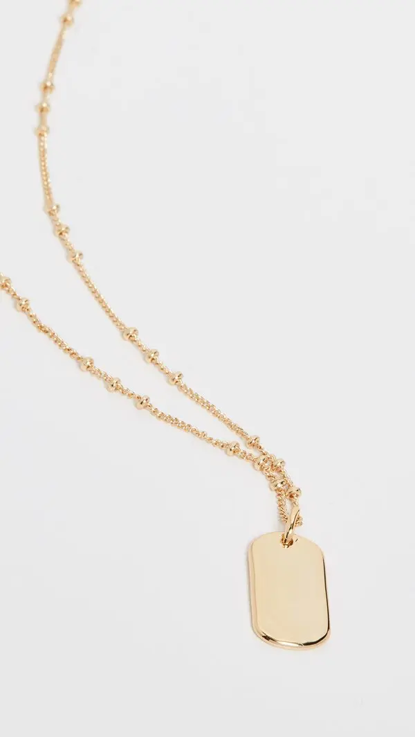 Gorjana Griffin Dog Tag Necklace - Gold
