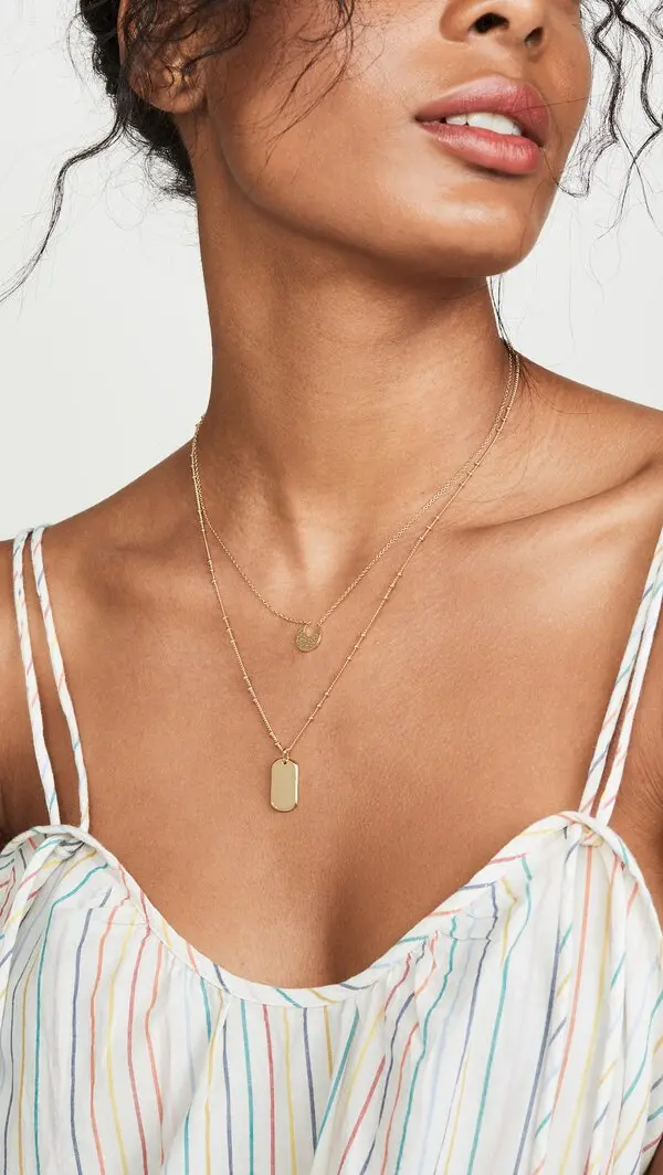 Gorjana Griffin Dog Tag Necklace - Gold