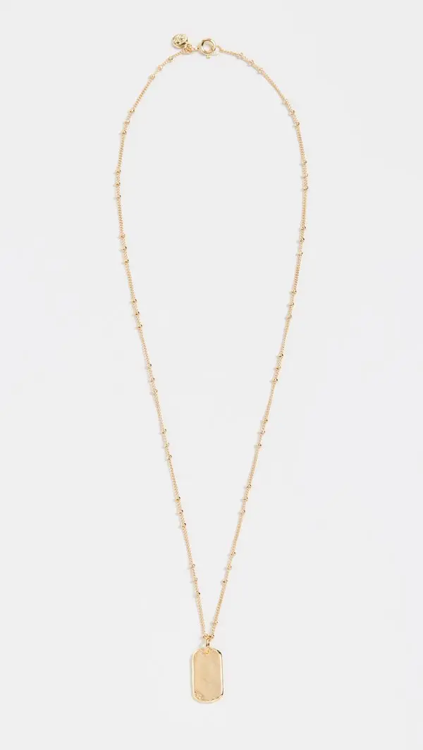 Gorjana Griffin Dog Tag Necklace - Gold