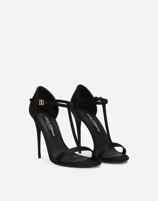 Dolce & Gabbana Satin T-bar Sandals