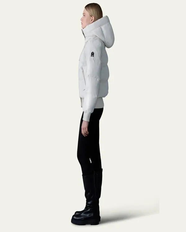 Mackage Nefi Nordic Tech Down Bomber Jacket - Cream