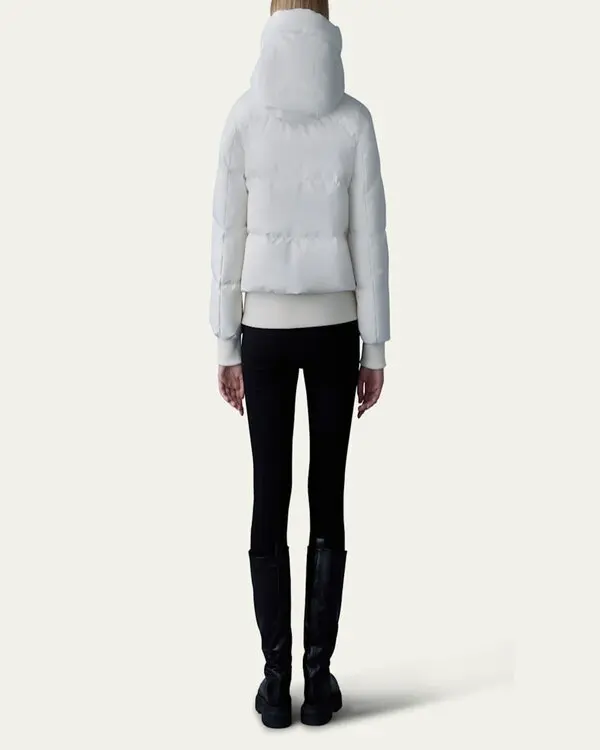 Mackage Nefi Nordic Tech Down Bomber Jacket - Cream