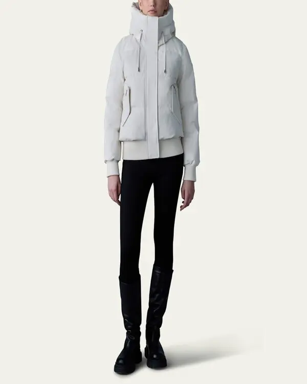 Mackage Nefi Nordic Tech Down Bomber Jacket - Cream