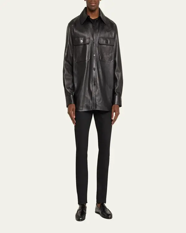 Saint Laurent Le Loafer Leather Penny Loafers