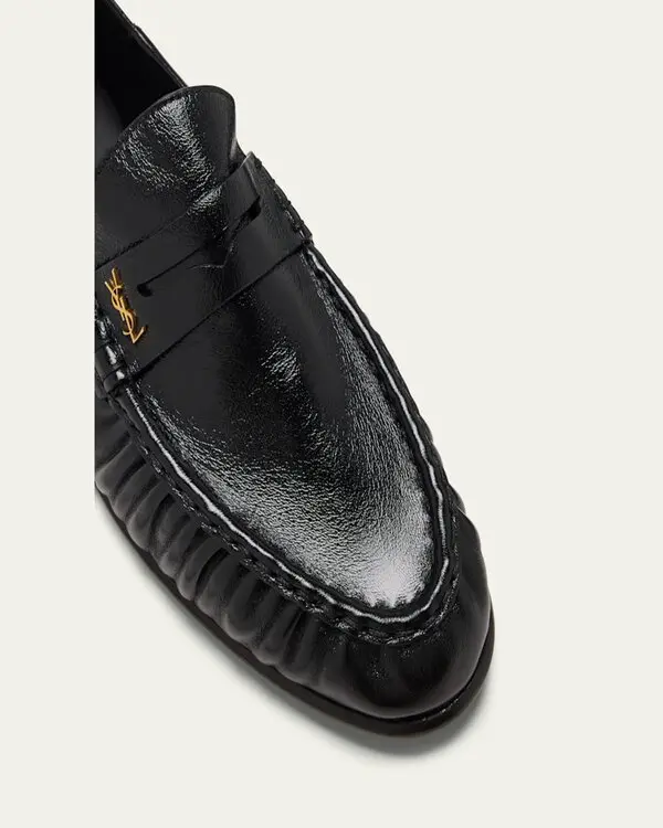 Saint Laurent Le Loafer Leather Penny Loafers
