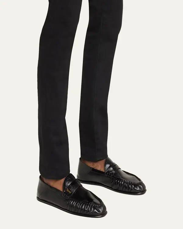 Saint Laurent Le Loafer Leather Penny Loafers