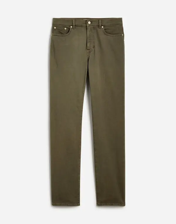 Madewell Athletic Slim Pants In Allday Twill - Deep Green