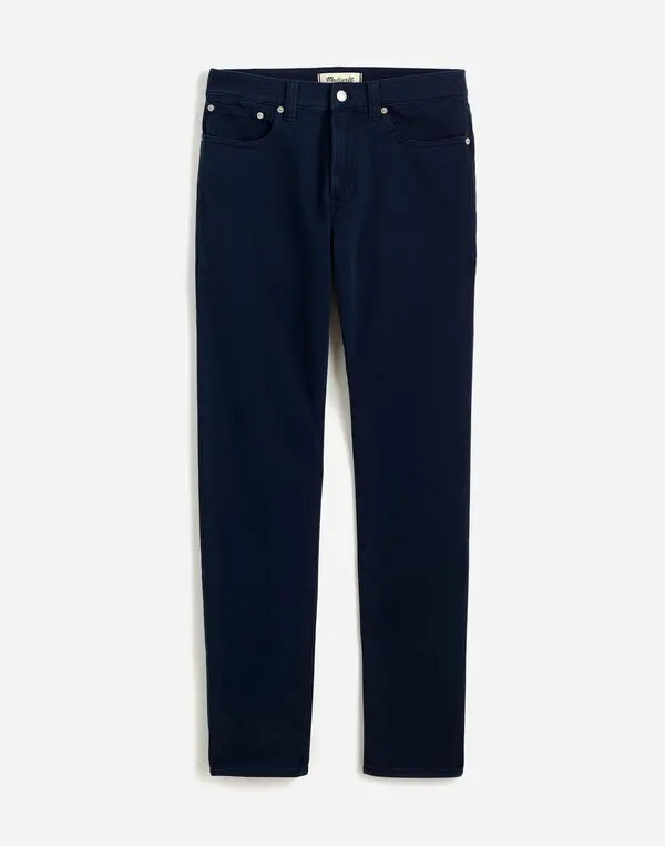 Madewell Athletic Slim Pants In Allday Twill - Deep Indigo