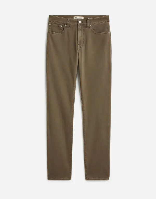 Madewell Athletic Slim Pants In Allday Twill - Driftwood Brown