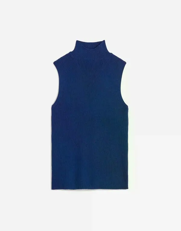 Madewell Merino Wool-silk Sweater Tank - Bright Cobalt