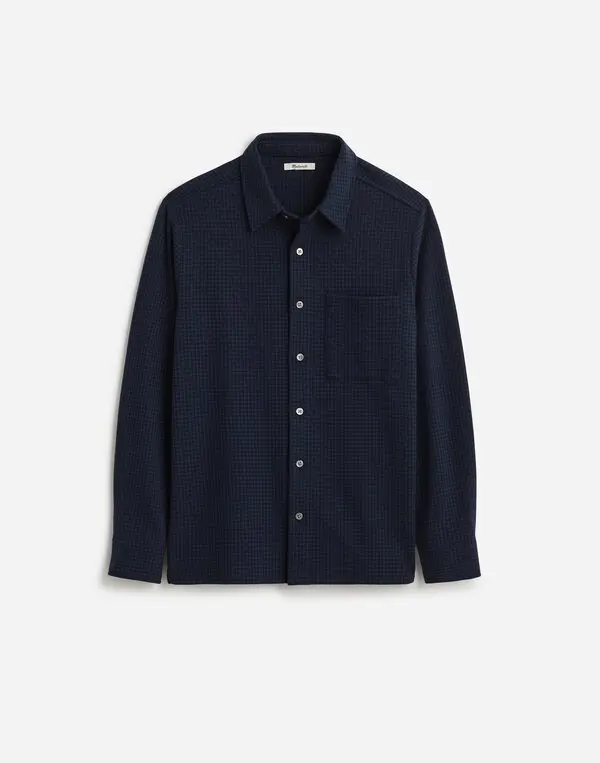 Madewell The Devoe Knit Shirt - Dark Baltic