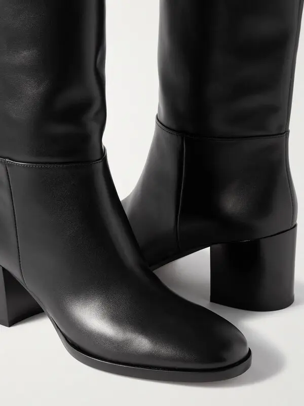 GIANVITO ROSSI Santiago 60 Leather Knee High Block Heel Boots