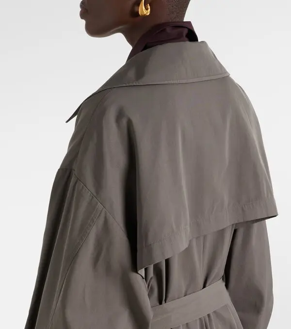 THE FRANKIE SHOP Mavis Oversized Trench Coat - Grey
