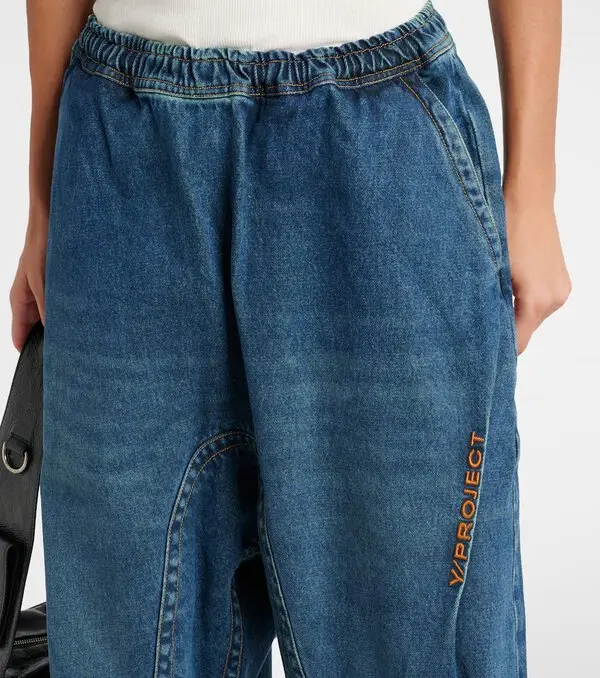 Y/project Logo Low-rise Wide-leg Jeans