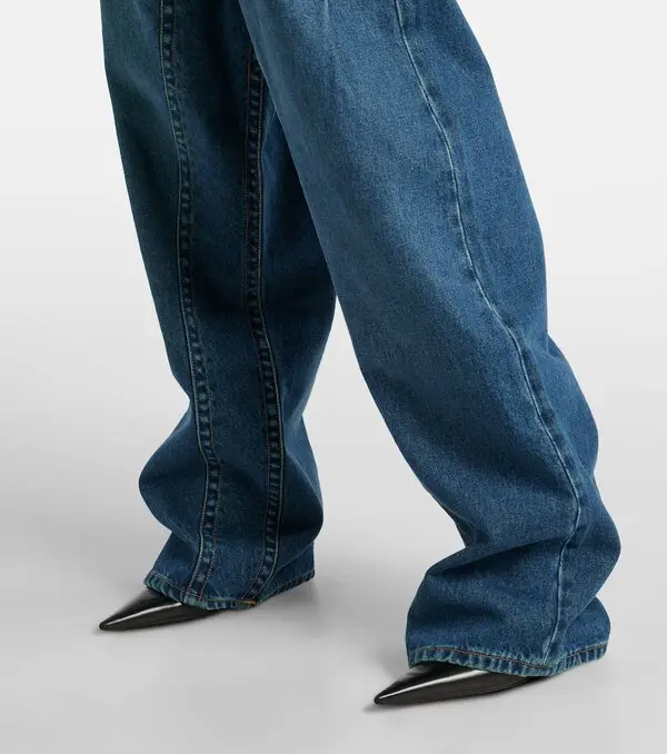 Y/project Logo Low-rise Wide-leg Jeans