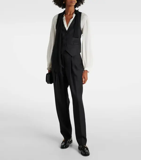 Dorothee Schumacher Tailored Pinstripe Wool Trousers