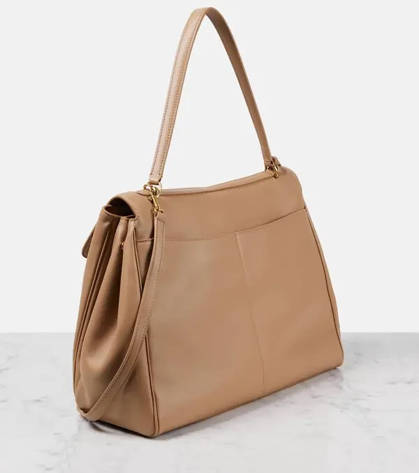 Balenciaga Rodeo Large Leather Shoulder Bag - Beige