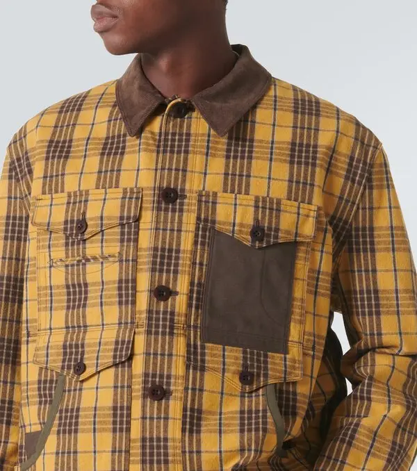 Junya Watanabe Checked Cotton Flannel Jacket