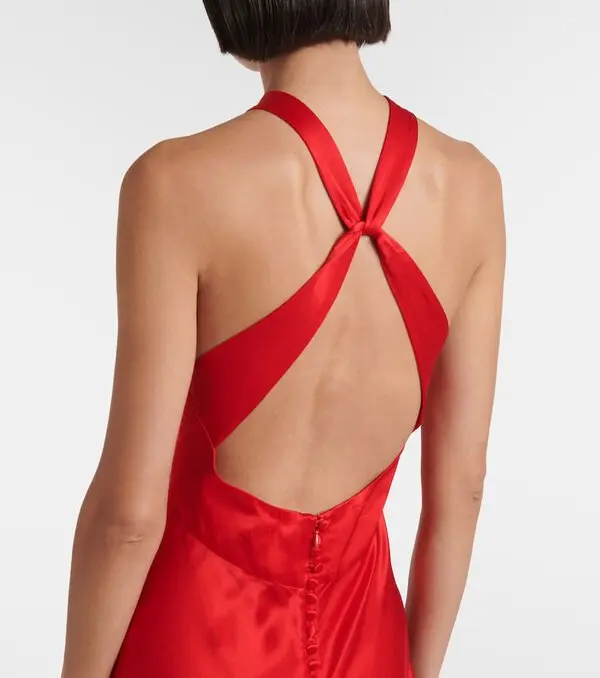 Rixo Losanna Halterneck Gown
