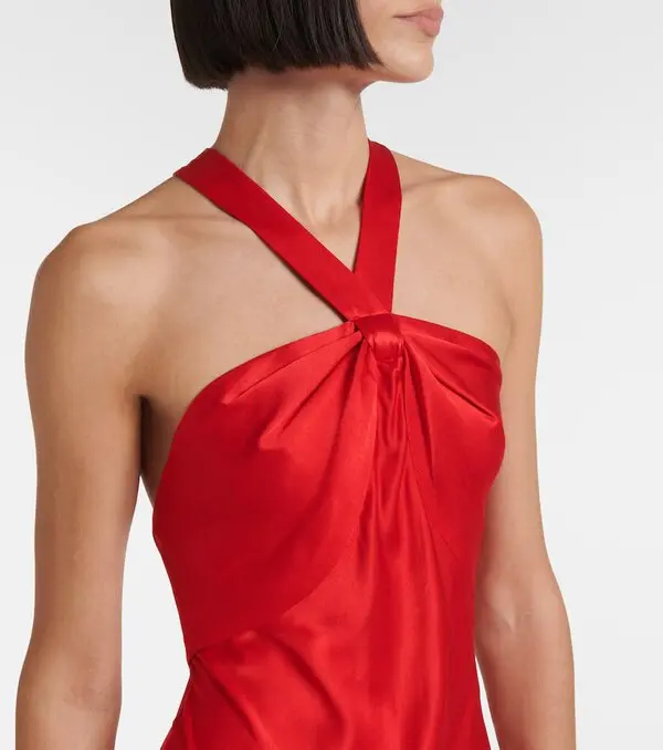 Rixo Losanna Halterneck Gown