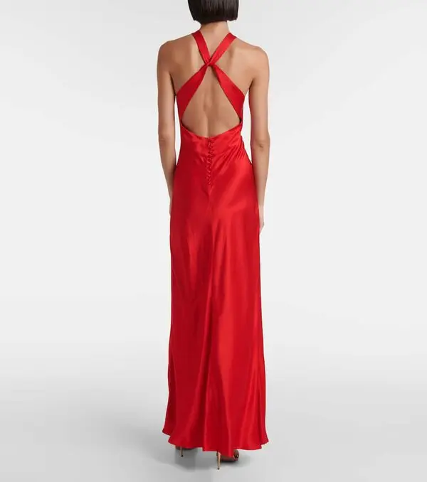 Rixo Losanna Halterneck Gown