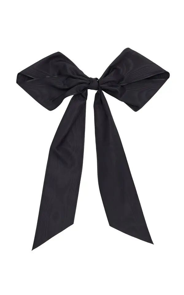 LELET NY Heather Grosgrain Bow Barrette - Black