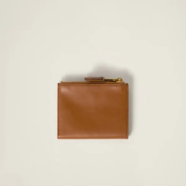 Miu Miu Small Leather Wallet - Cognac | Editorialist