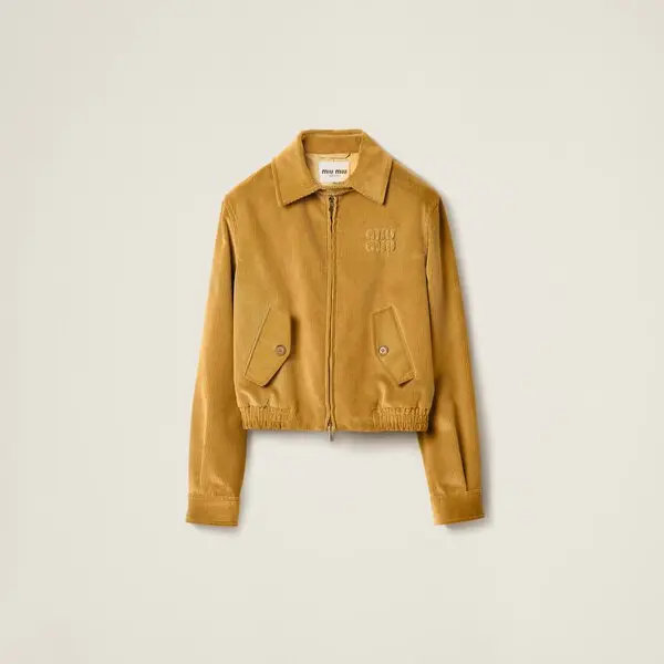 ジャケット・アウター Corduroy Blouson Jacket Cotton corduroy blouson jacket in green - Auralee | Mytheresa