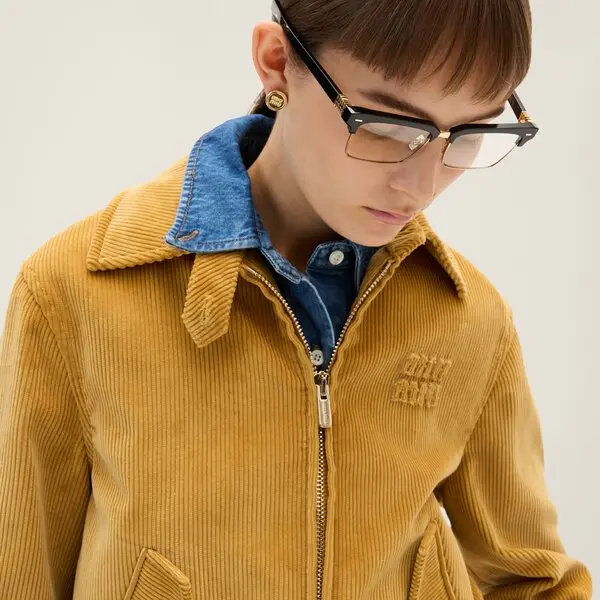 ジャケット・アウター Corduroy Blouson Jacket MIU MIU - MIUMIU Washed corduroy blouson jacketの通販 by