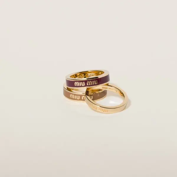 Miu Miu Enameled Metal Rings