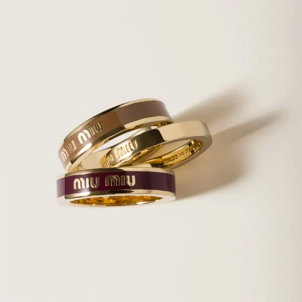 Miu Miu Enameled Metal Rings