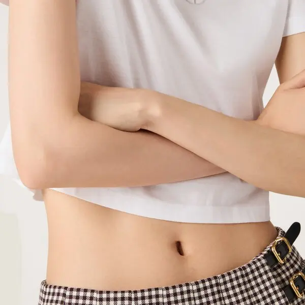 Miu Miu Cotton Jersey T-Shirt - White | Editorialist