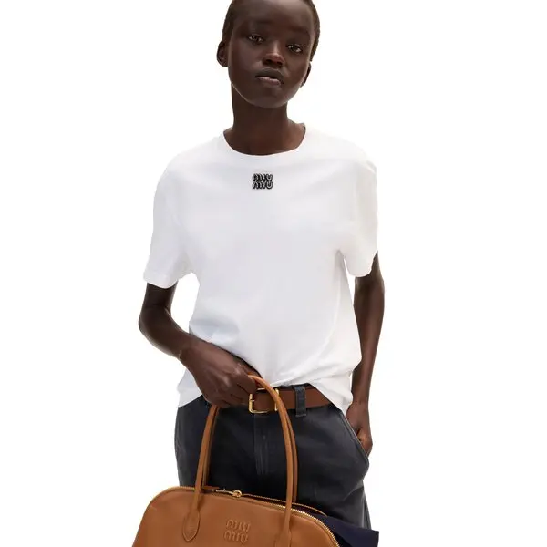 Miu Miu Cotton Jersey T-shirt - White