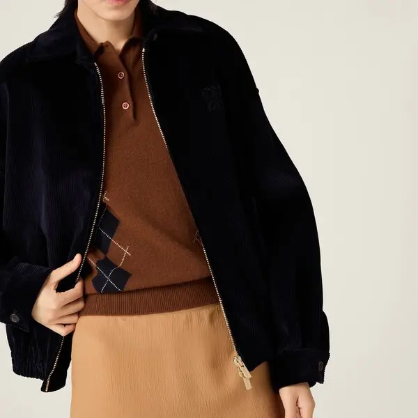 ジャケット・アウター Corduroy Blouson Jacket Mr P. - Cotton-Corduroy Blouson Jacket - Burgundy Mr P.