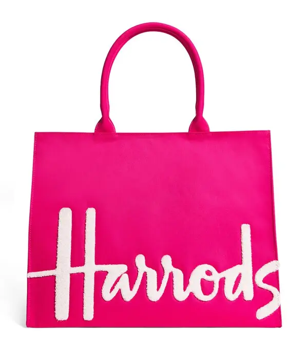 Harrods Large Cotton Logo Tote Bag