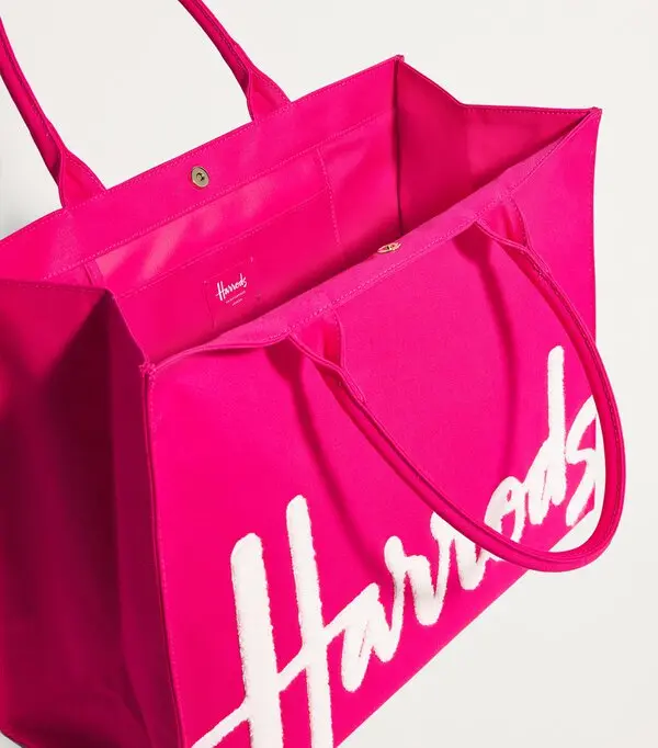 Harrods Large Cotton Logo Tote Bag