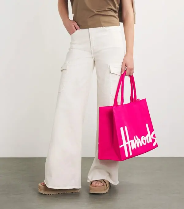Harrods Large Cotton Logo Tote Bag