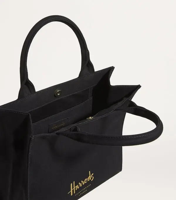 Harrods Small Cotton Logo Tote Bag