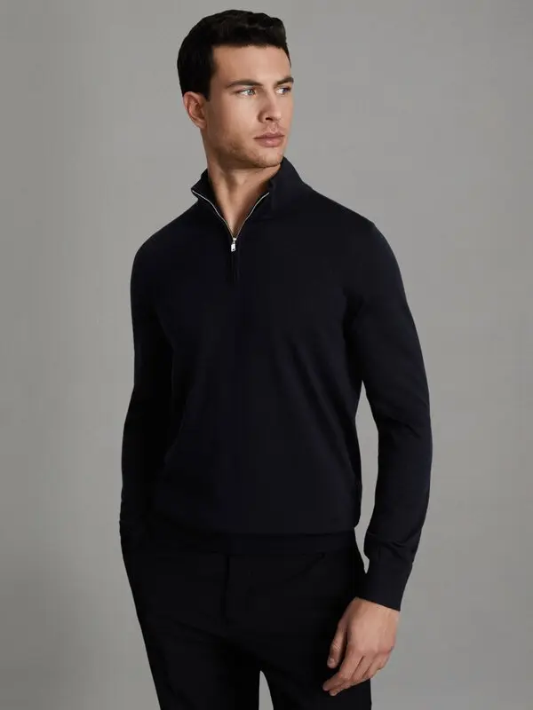 REISS 2 Pack Of Merino Wool Zip-neck Jumpers