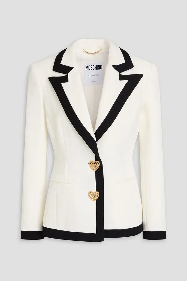 Moschino Two-tone Hammered Crepe Blazer