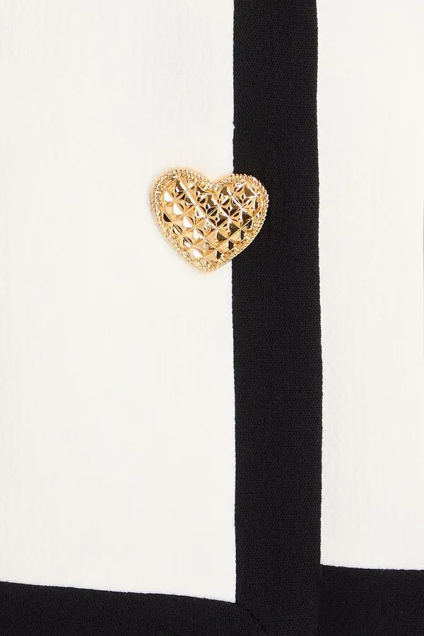 Moschino Two-tone Hammered Crepe Blazer