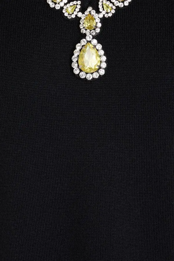 Moschino Crystal-embellished Wool Dress